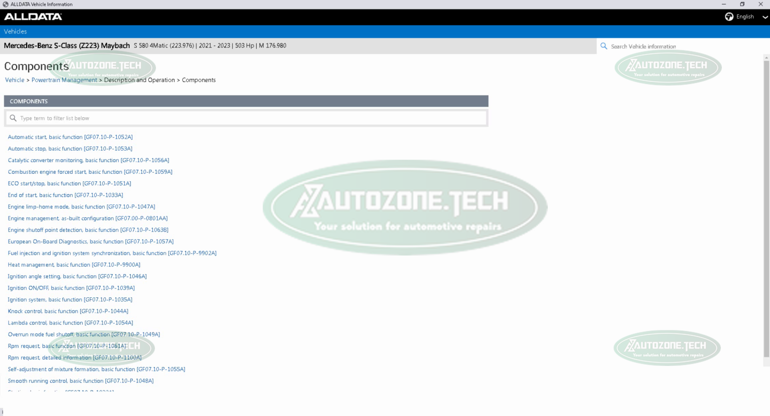 AllDATA EU ONLINE ACCOUNT | Autozone.tech - Your Vehicle Repair Solution